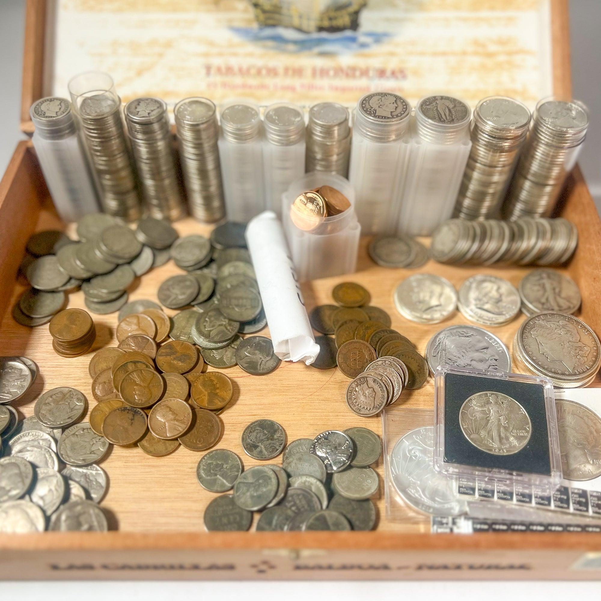 Full Cigar Box Mixed U.S. Coin Estate Sale – Midwest Precious Metals