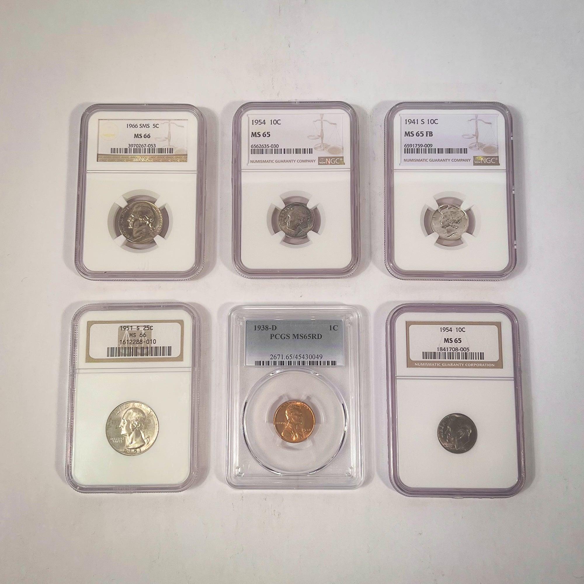 MS 60+ Graded Coin Lot Starter Pack – Midwest Precious Metals